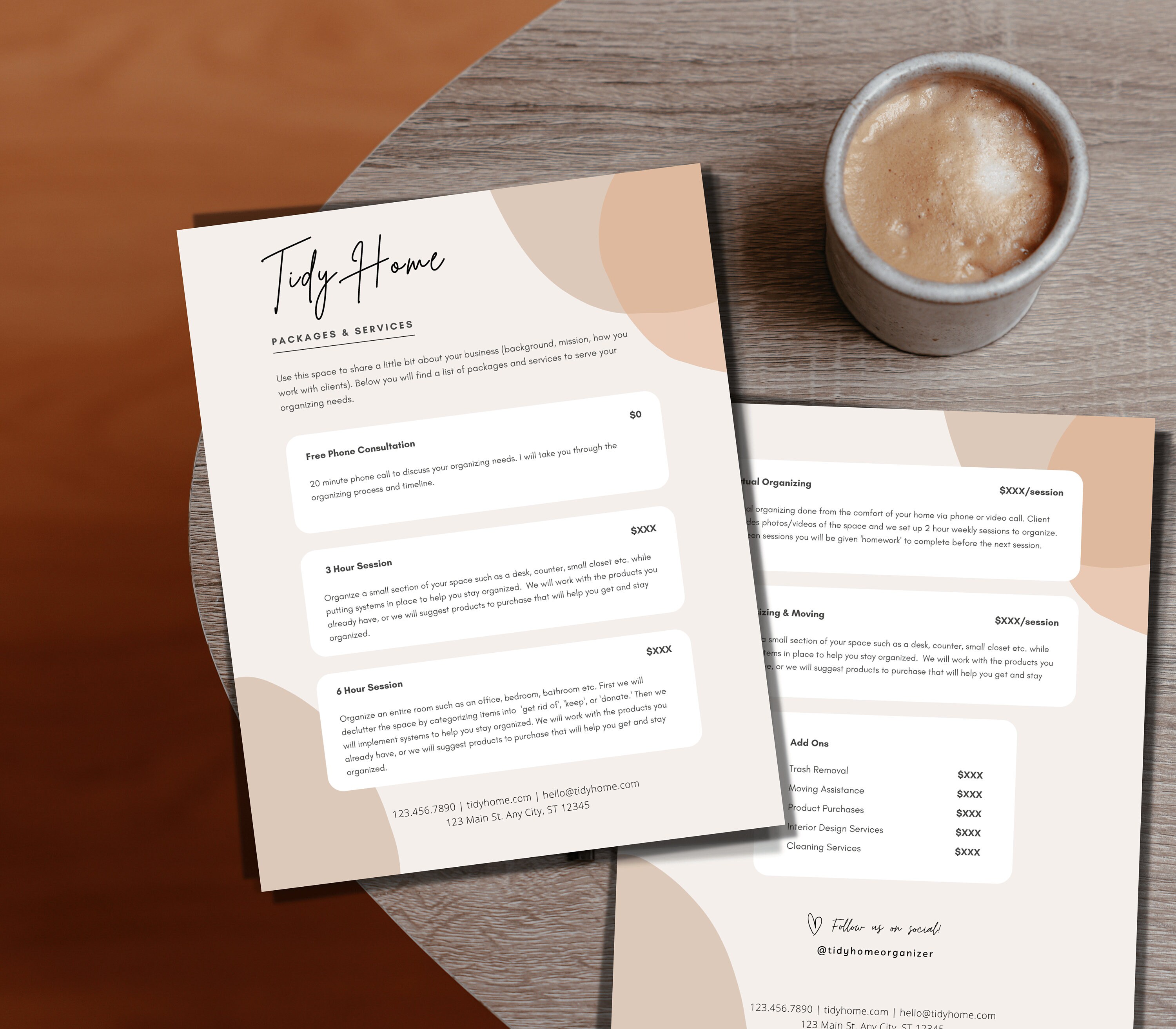 Professional Organizer Flyer Professional Organizer Template Price List ...
