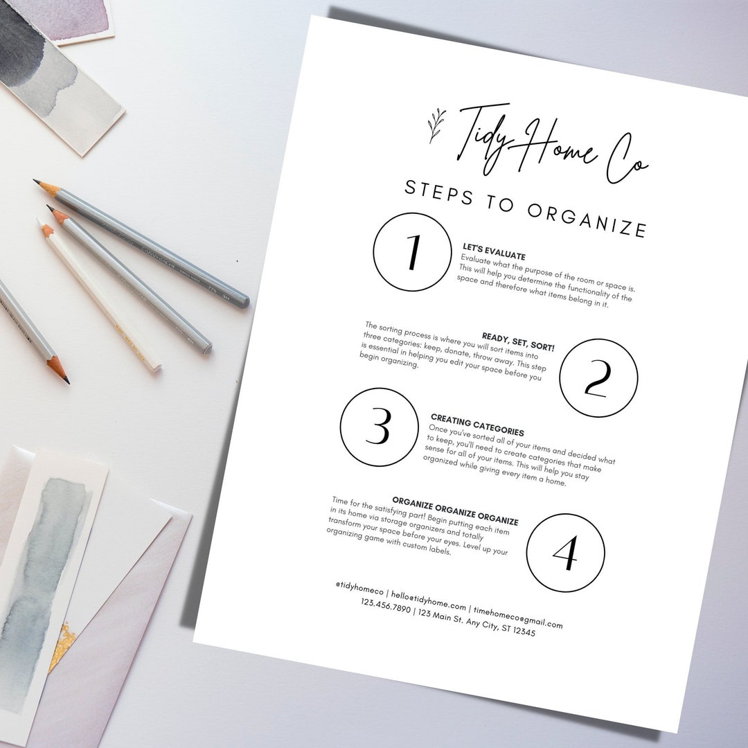 Declutter Checklist Professional Home Organizer Services and Packages ...
