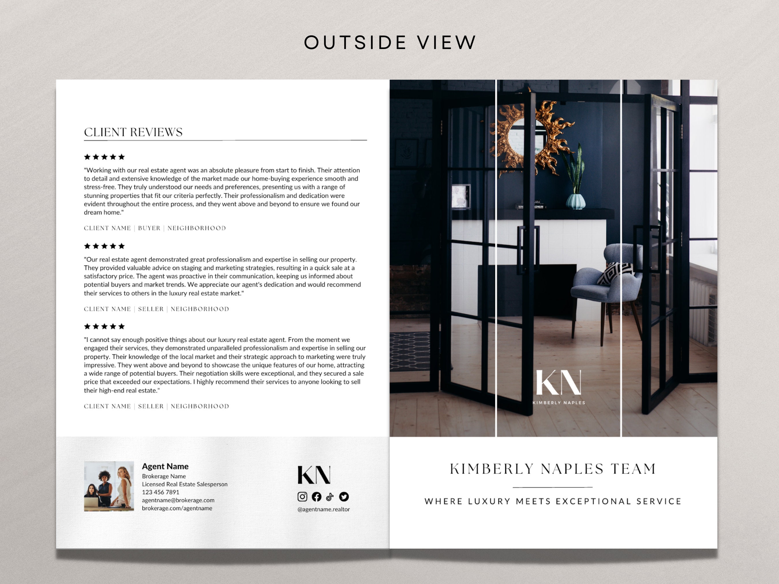 Brochure Real Estate Template Agent Bio Brochure Template Download Real ...