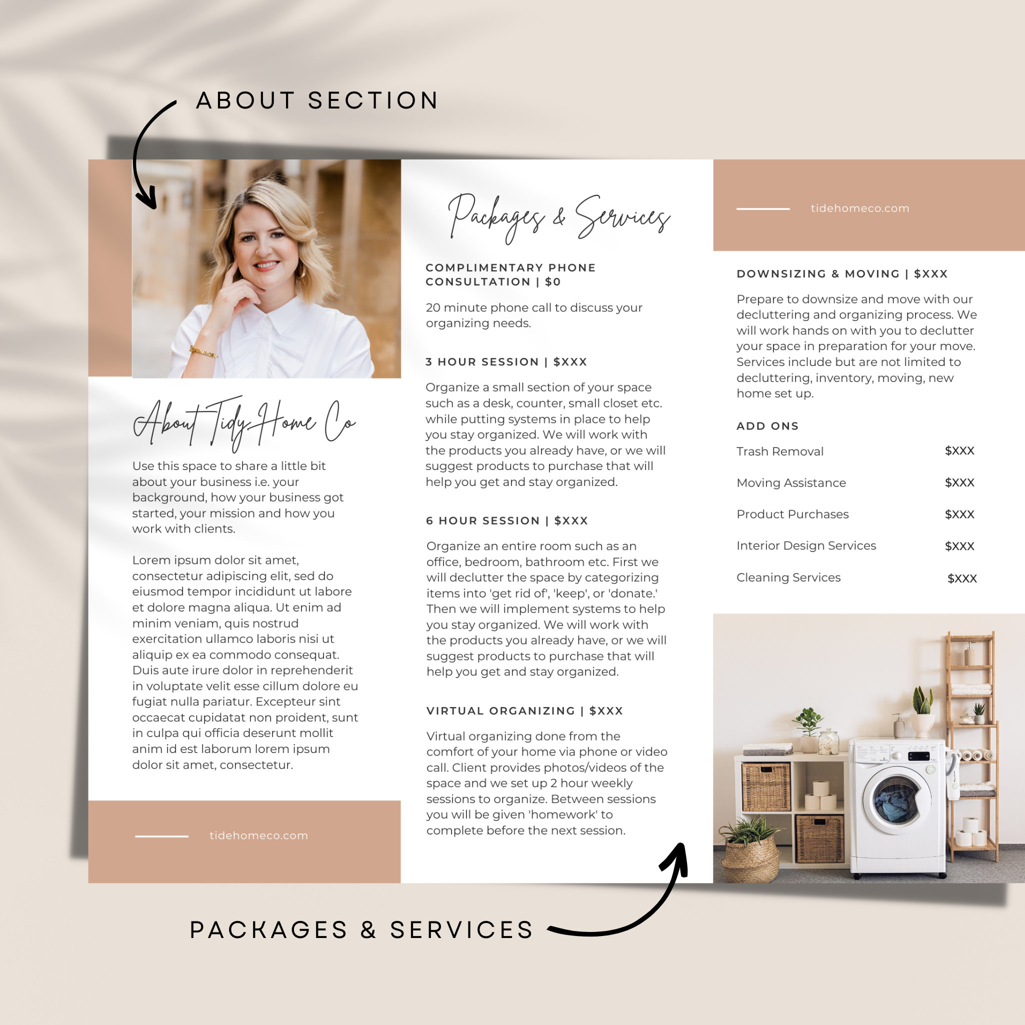 Professional Organizer Brochure Professional Organizer Template ...