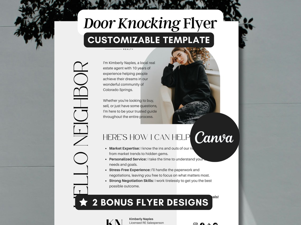 Door Knocking Flyer Real Estate Template New Real Estate Agent Flyer ...