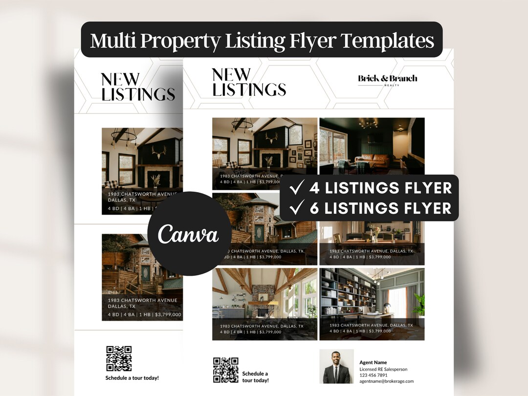 Multiple Listing Flyer Template Home for Sale Flyer Just Listed Real ...