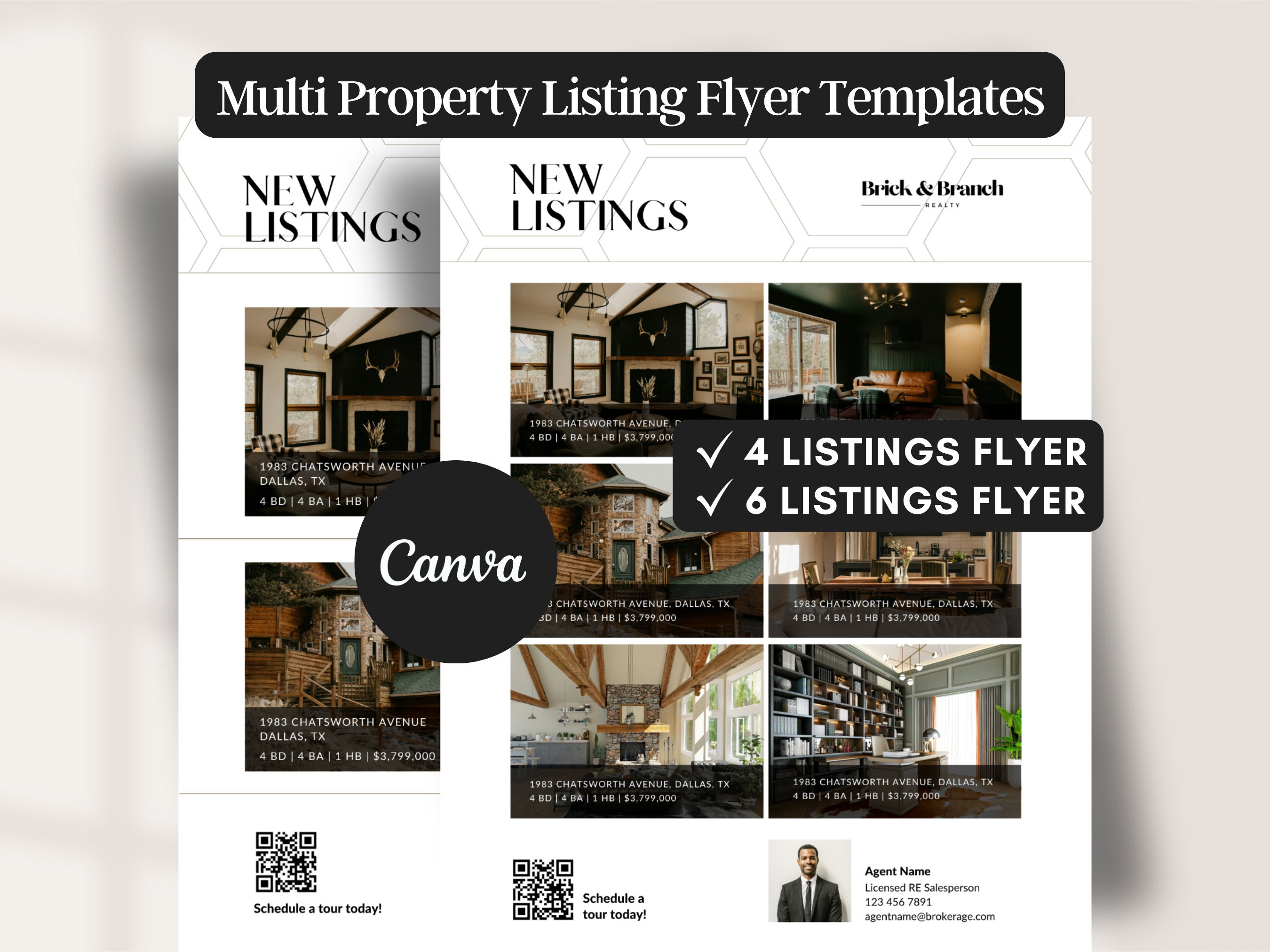 Multiple Listing Flyer Template Home for Sale Flyer Just Listed Real ...