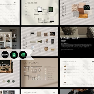 Interior Design FF&E Schedule Design Project Plan Template Business ...