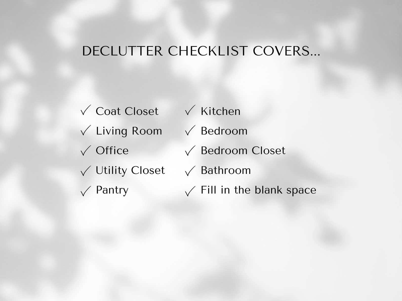 Declutter Checklist Printable Decluttering Checklist 2024 Chart ...