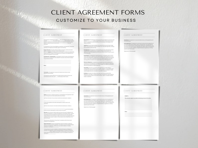 Professional Organizer Client Intake Forms Bundle Canva Template ...