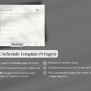 FF&E Schedule Template Interior Design Project Timeline Canva Excel ...
