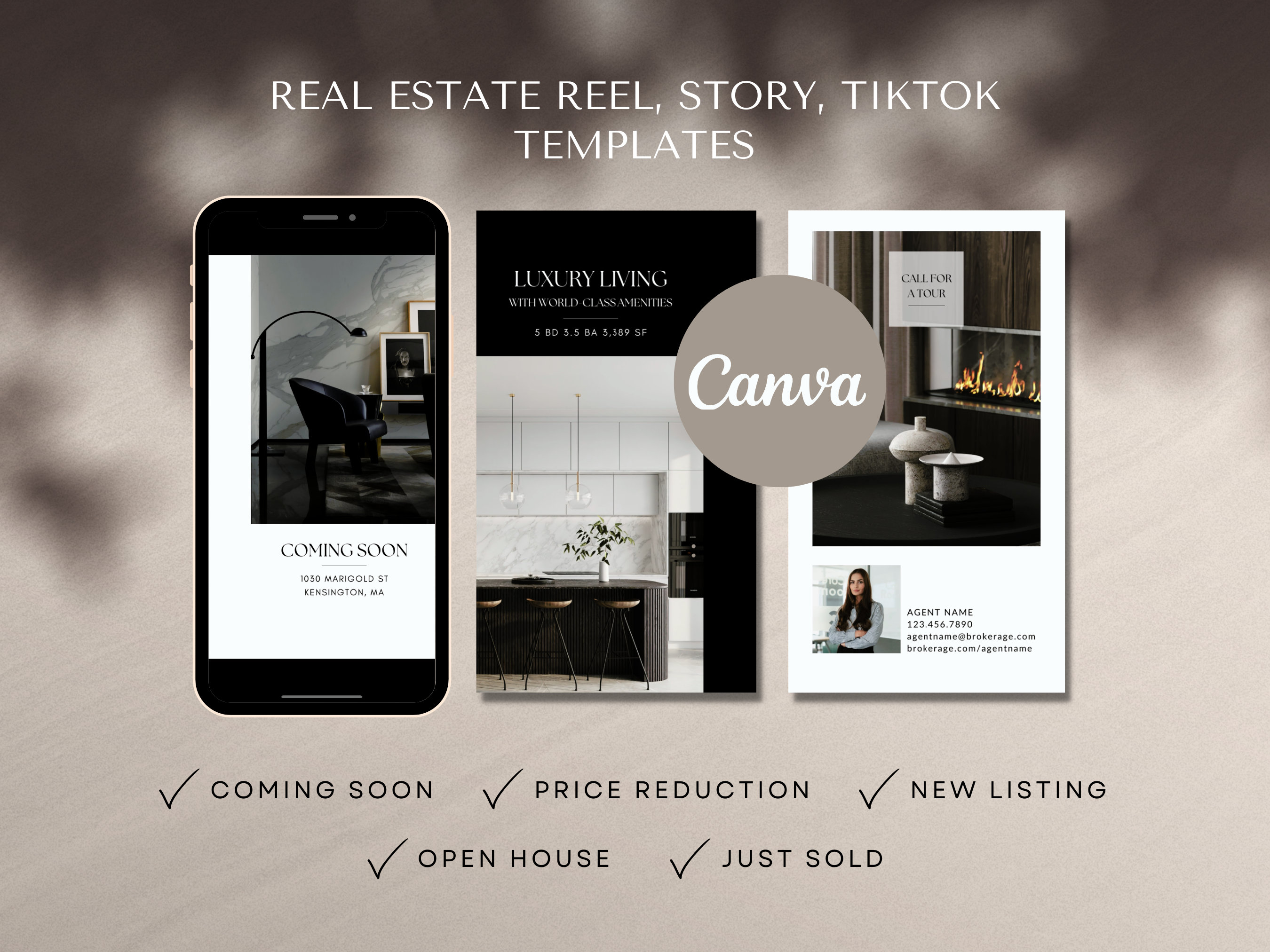 Reel Real Estate IG Template Real Estate Tiktok Video Templates Ig ...