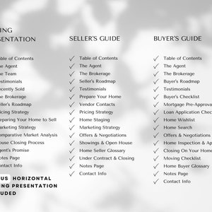 Pre Listing Presentation Buyer Seller Guide Bundle Real Estate ...