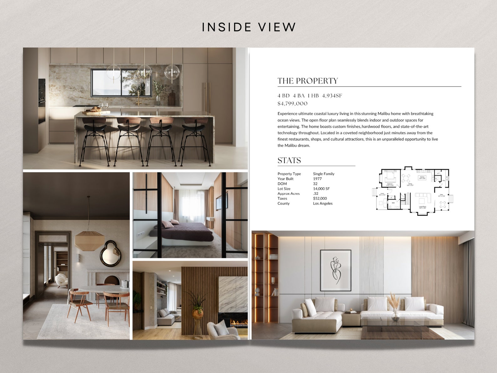 4 Page Real Estate Brochure Luxury Property Brochure Real Estate ...