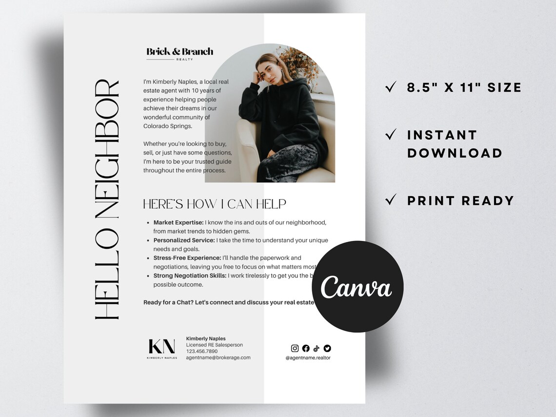 Door Knocking Flyer Real Estate Template New Real Estate Agent Flyer ...