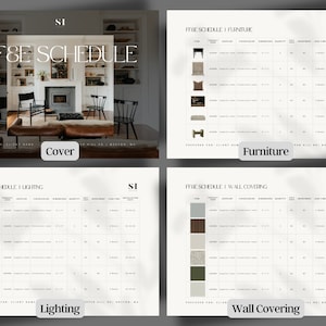 FF&E Schedule Template Interior Design Project Timeline Canva Excel ...