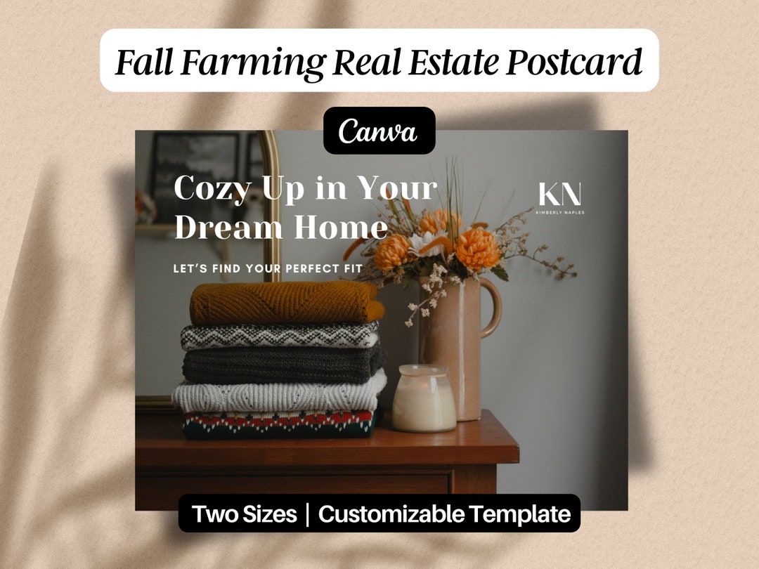 Fall Real Estate Postcard Farming Real Estate Marketing Template Fall ...