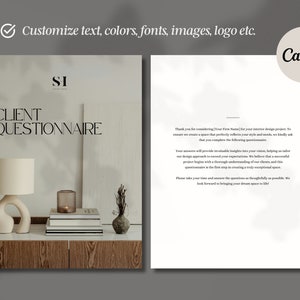 Interior Designer Consultant Client Questionnaire Professional Interior ...