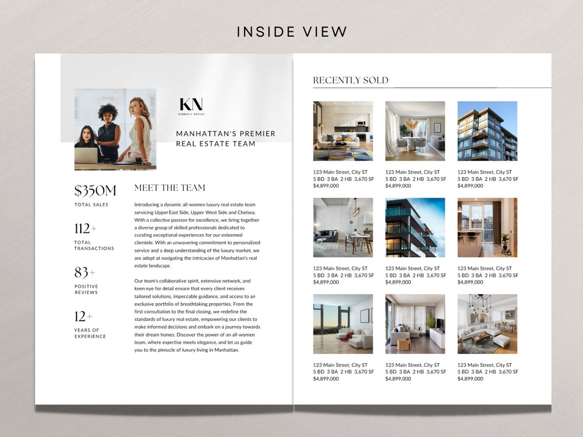 Brochure Real Estate Template Agent Bio Brochure Template Download Real ...