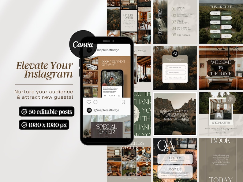 Airbnb Social Media Template Canva Airbnb Instagram Post Editable ...