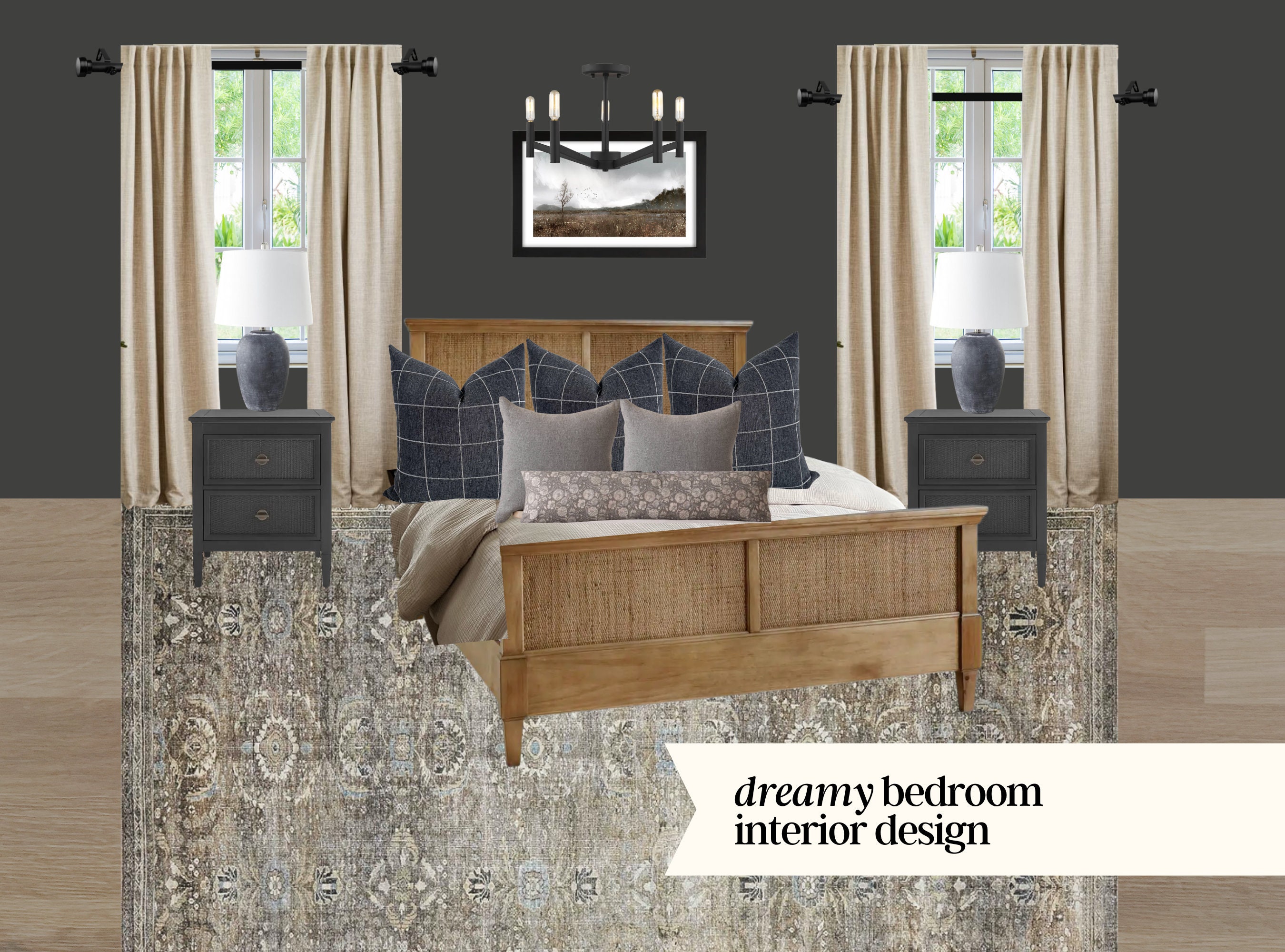 Cozy Bedroom E Design Service Mood Board Interior Design Dreamy Bedroom ...