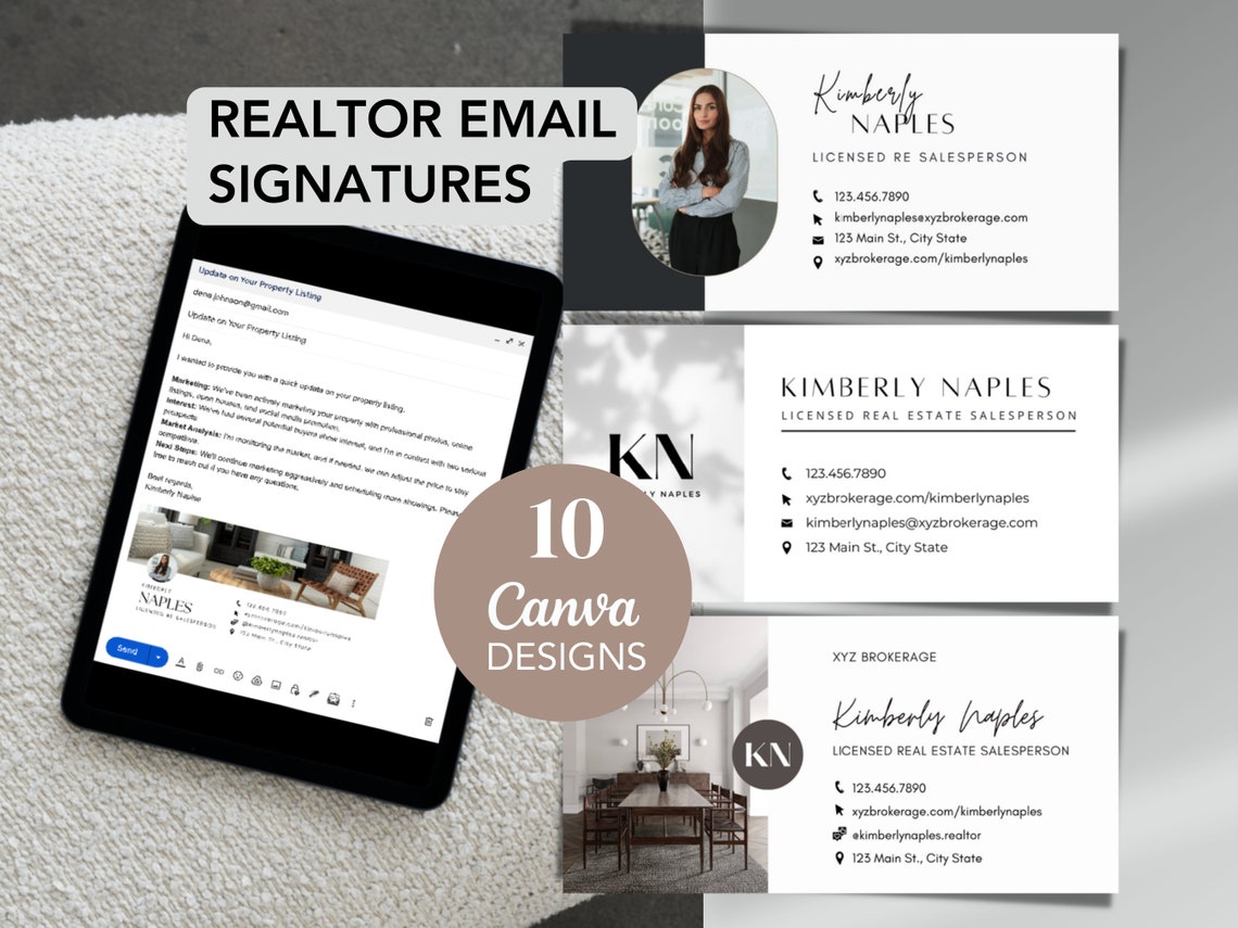 Email Signature Template Real Estate Email Signature Logo Gmail Email ...