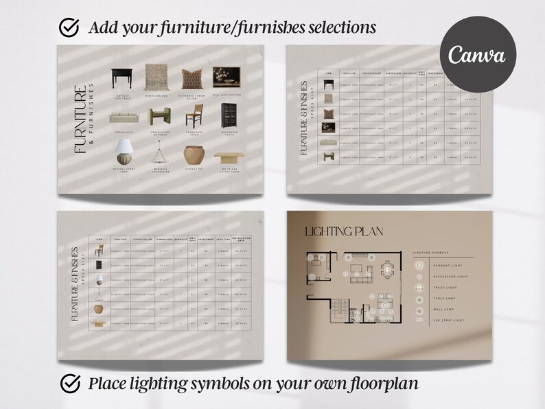 Interior Design Template Canva Interior Design Presentation Client ...