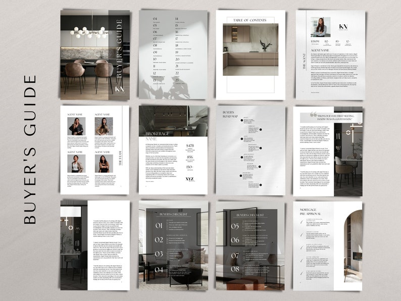 Luxury Real Estate Buyer Seller Guide Template Canva Buyers Packet ...