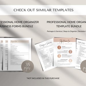 Professional Organizer Business Forms Client Intake Forms Professional ...