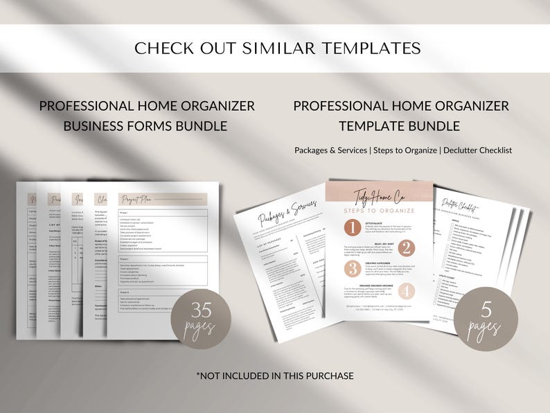 Professional Organizer Business Forms Client Intake Forms Professional ...