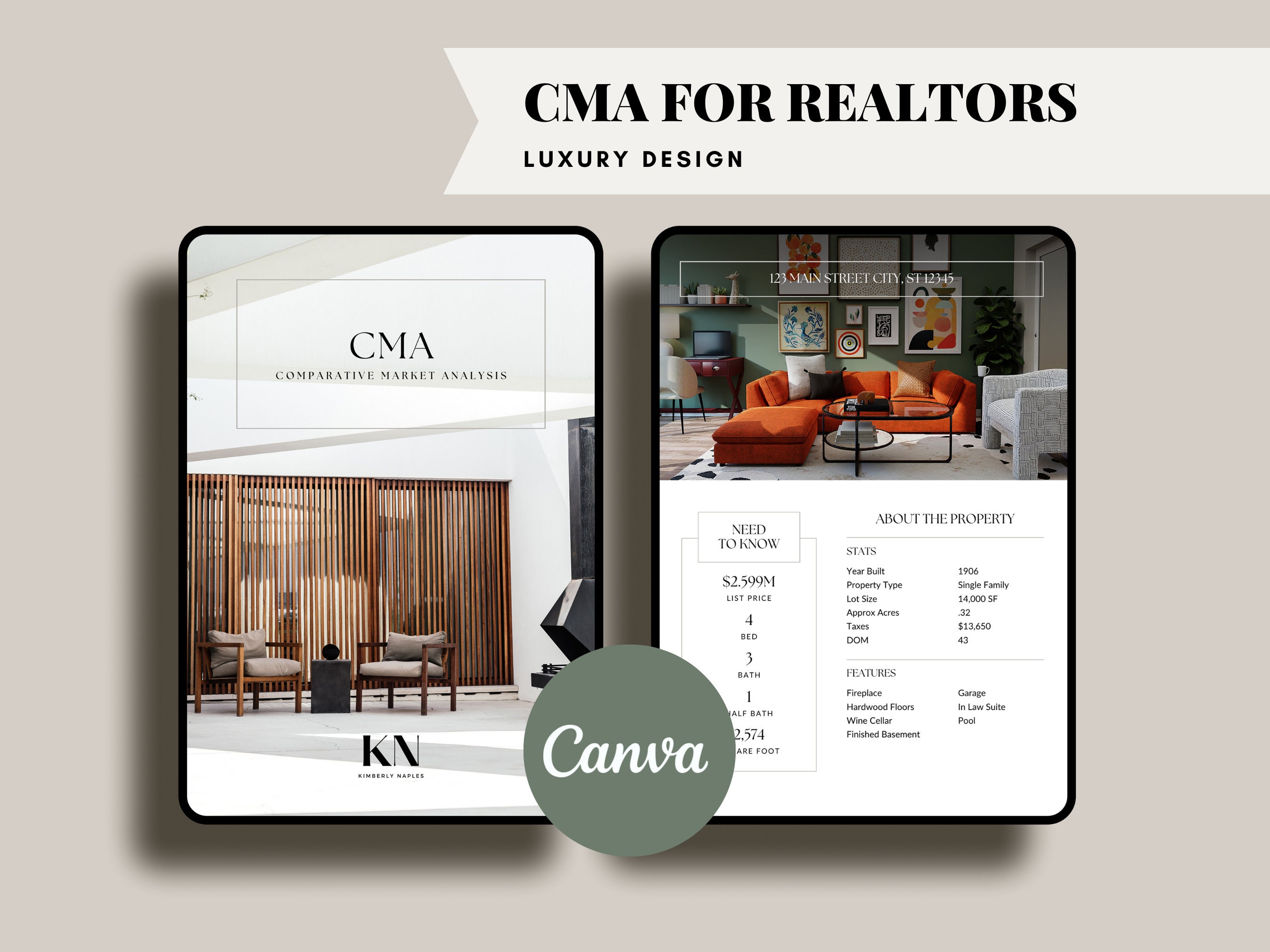 CMA for Realtors Cma Real Estate Template Cma Template Cma Presentation ...