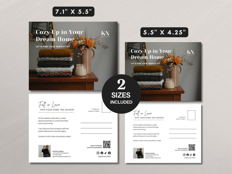 Fall Real Estate Postcard Farming Real Estate Marketing Template Fall ...