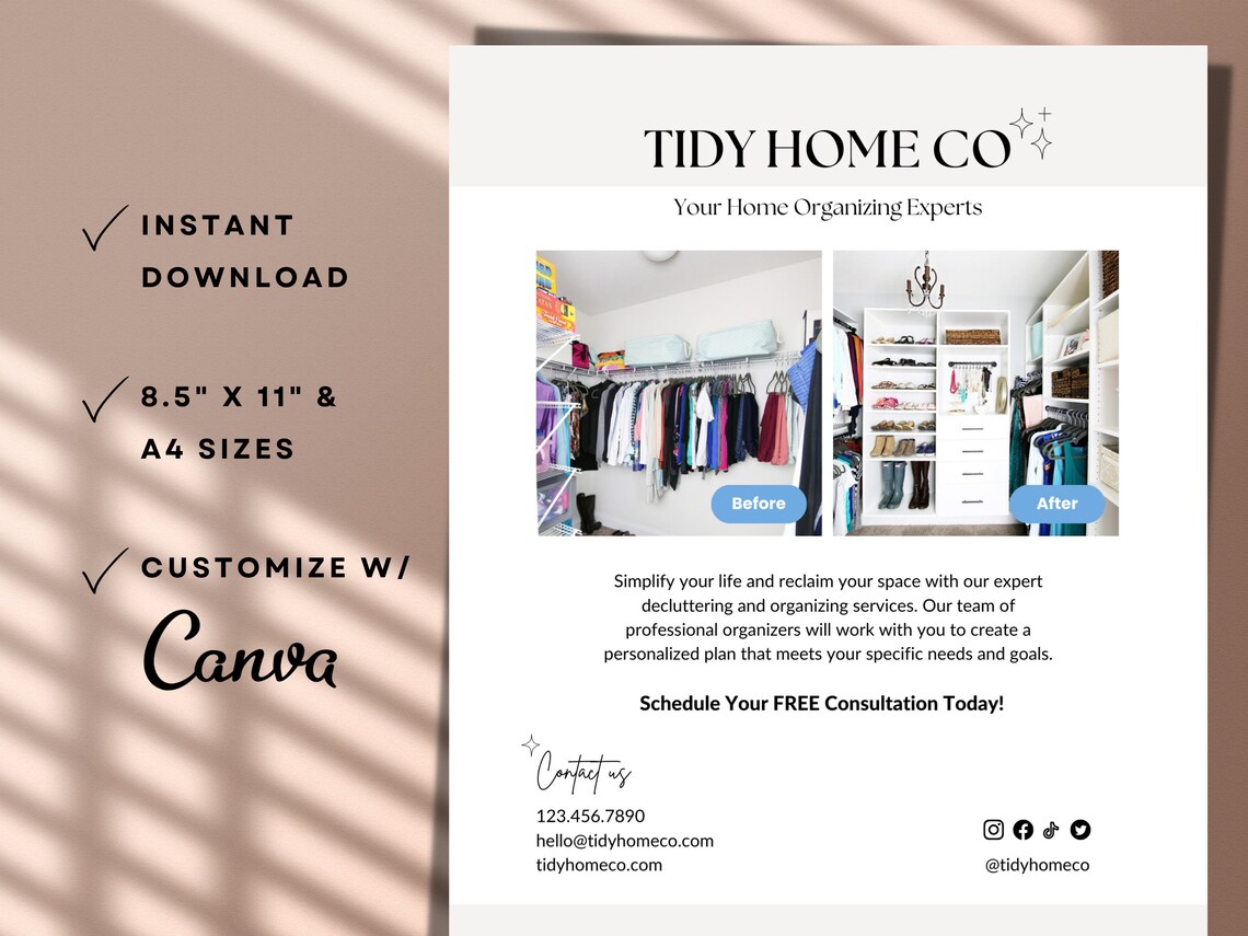 Home Organizer Flyer Professional Organizer Flyer Professional ...