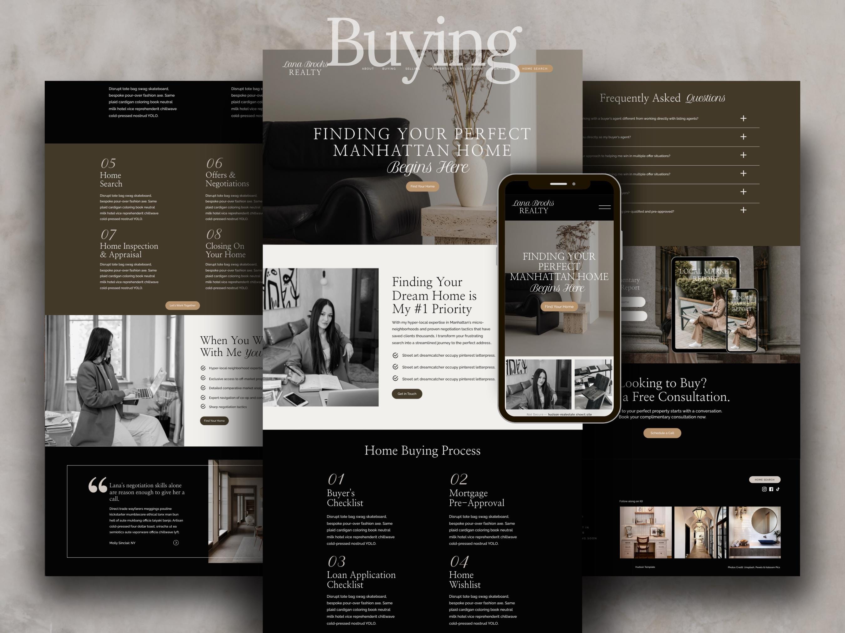 Realtor Website Showit Template Luxury Real Estate Website Design MLS ...