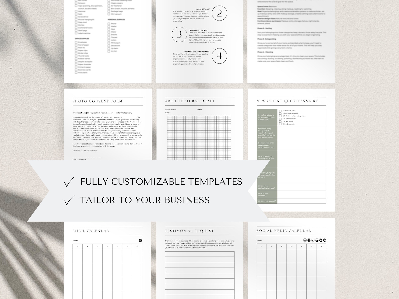 Professional Organizer Freelance Business Planner Canva Template ...