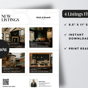 Multiple Listing Flyer Template Home for Sale Flyer Just Listed Real ...