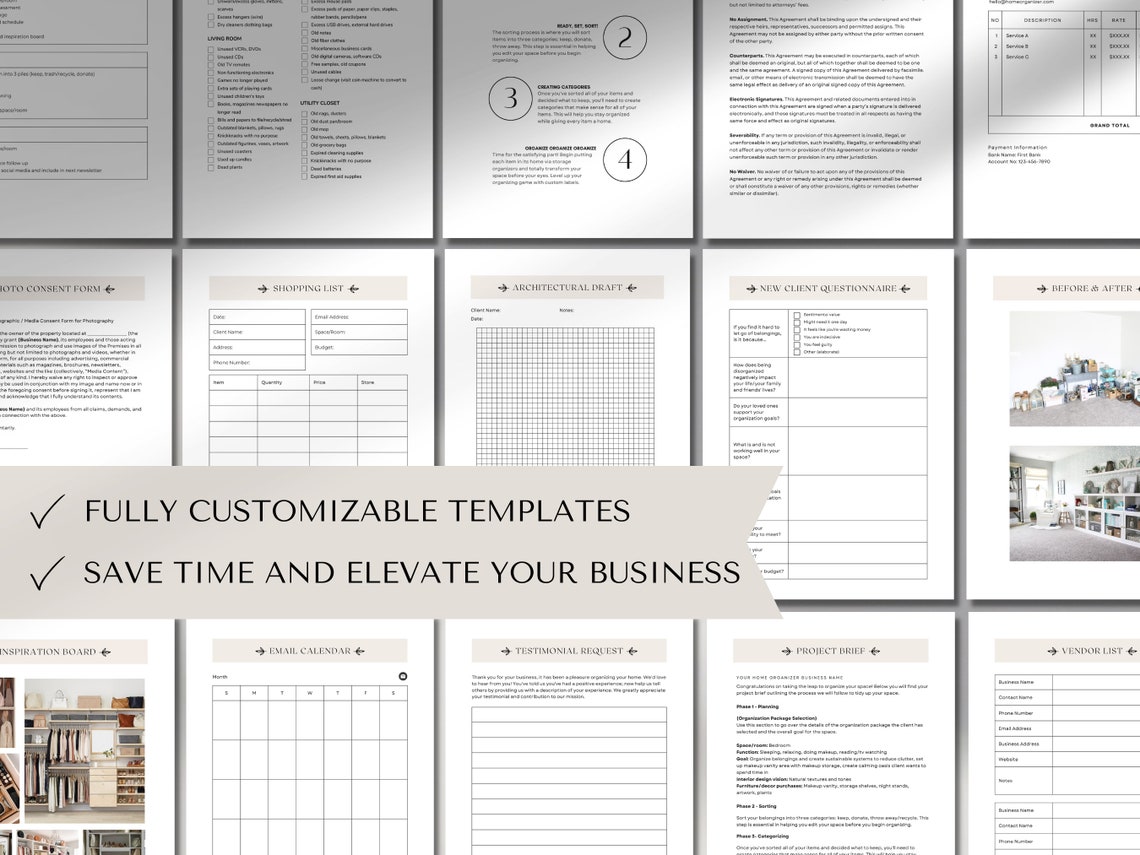 Professional Organizer Proposal Professional Organizer Templates ...