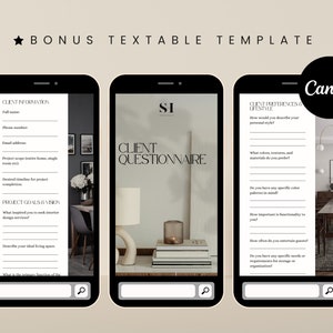 Interior Designer Consultant Client Questionnaire Professional Interior ...