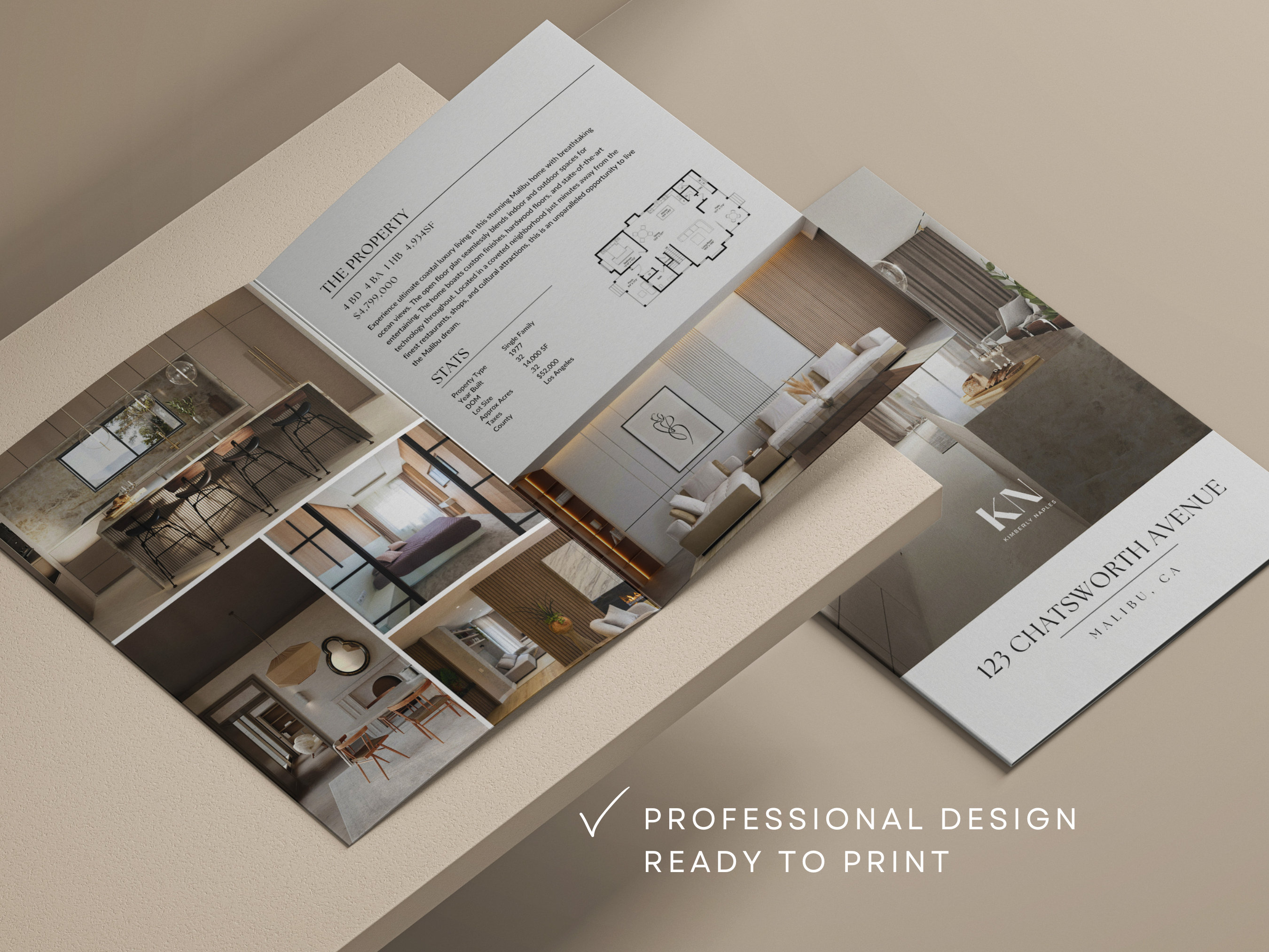 4 Page Real Estate Brochure Luxury Property Brochure Real Estate ...