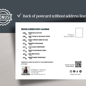 Real Estate Postcard for Summer Event Calendar Farming Postcard Real ...