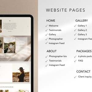 Wix Website Template Photography Business Bundle Wedding Photographer ...