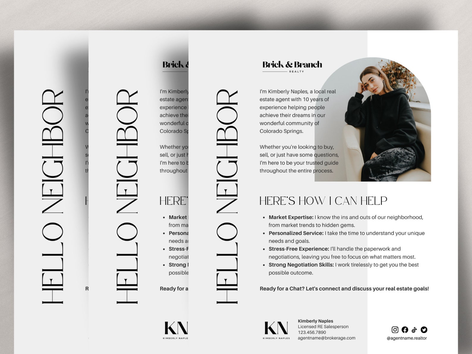 Hello Neighbor Real Estate Flyer Template Door Knocking Flyer Real ...