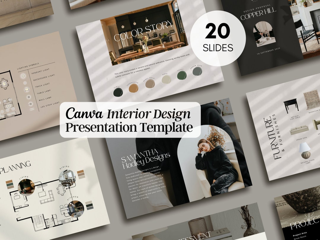 Interior Design Template Canva Interior Design Presentation Client ...