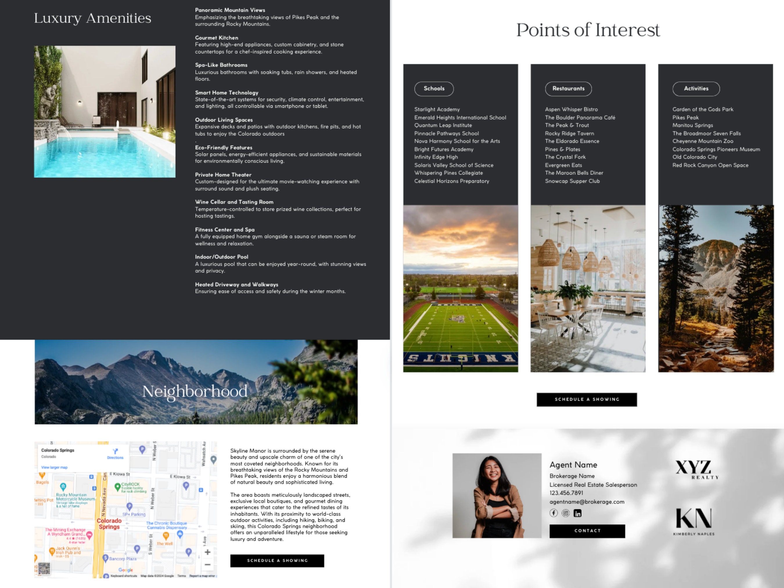 Landing Page Real Estate Website Canva Single Listing Website Template ...
