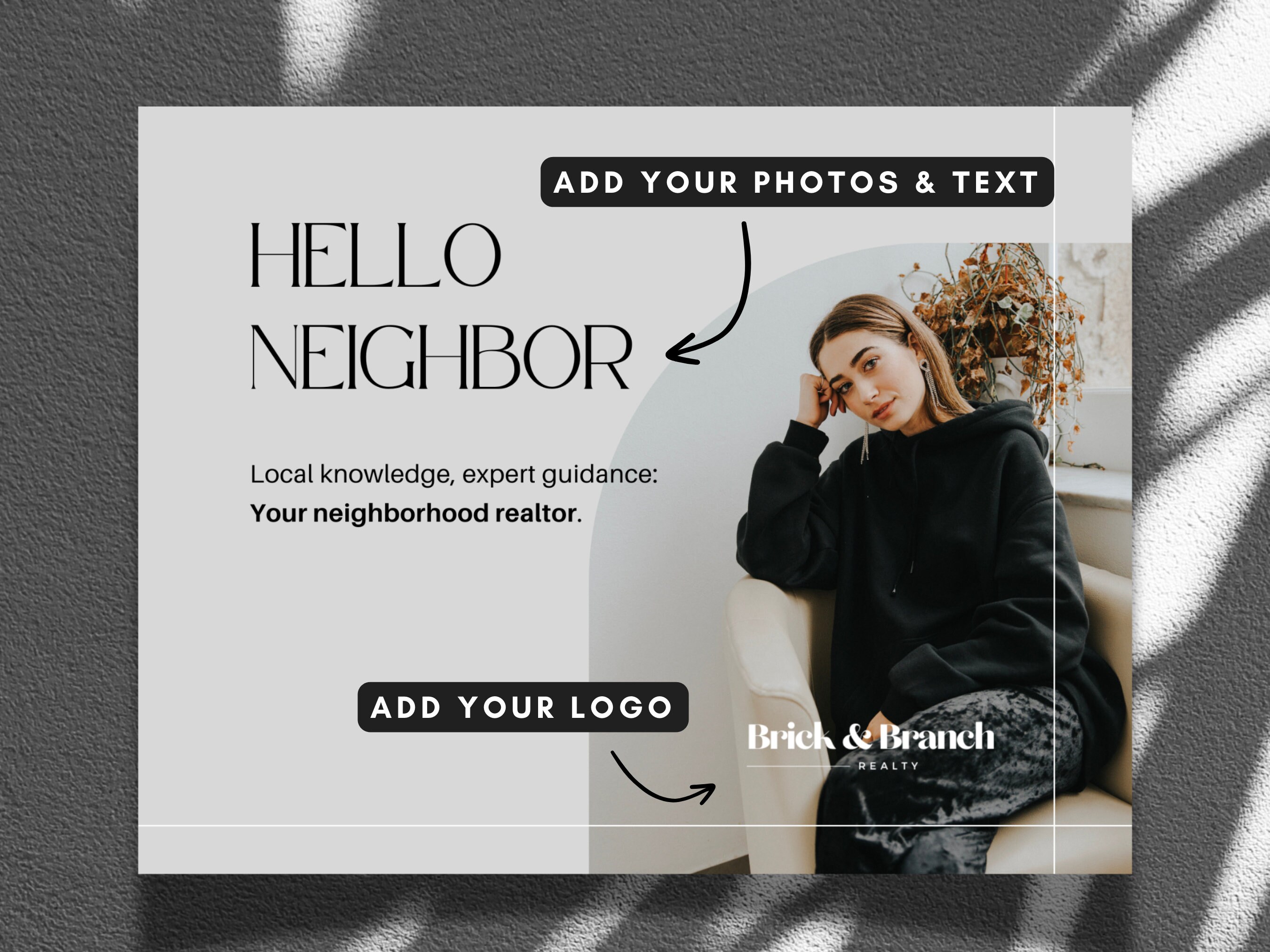Hello Neighbor Realtor Postcard About Me Realtor Postcard Farming ...