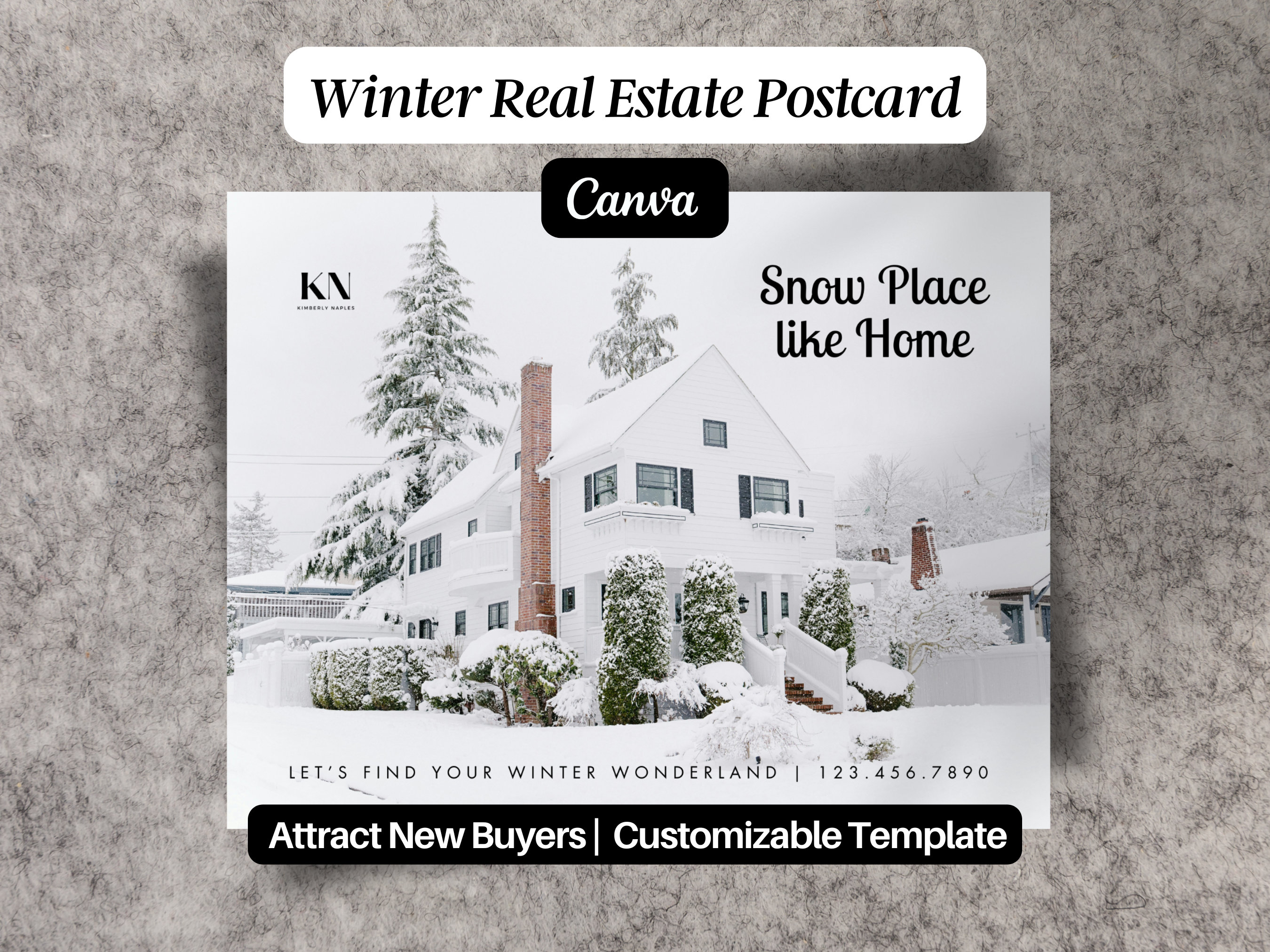 Buyer Real Estate Postcard Winter Marketing Real Estate Mailer Farming ...