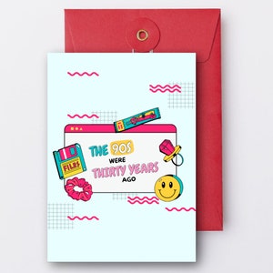 30th Birthday Card Funny Birthday Gift for Her Printable Card 30s Era ...