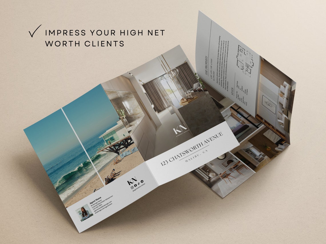 4 Page Real Estate Brochure Luxury Property Brochure Real Estate ...
