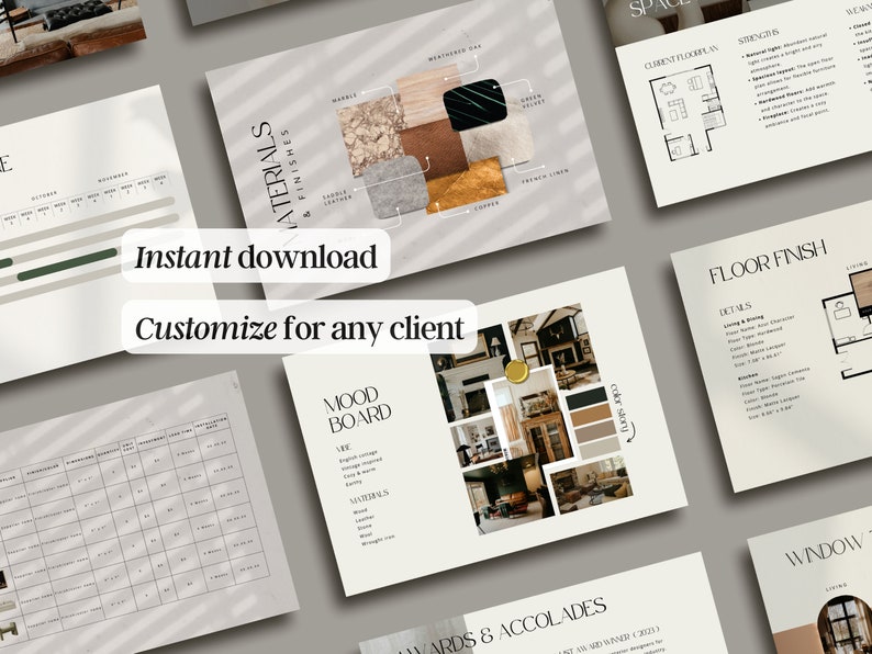 Interior Design Template Canva Interior Design Presentation Client ...