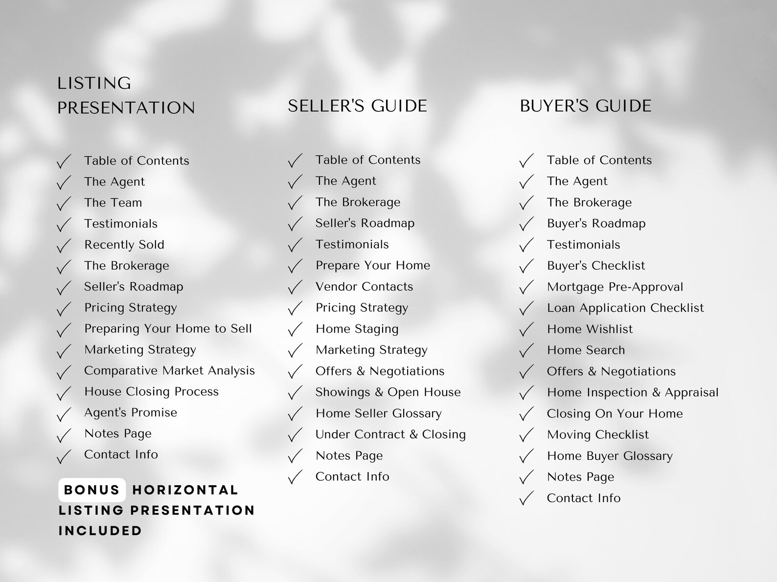 Buyer Seller Guide Pre Listing Presentation Bundle Real Estate ...