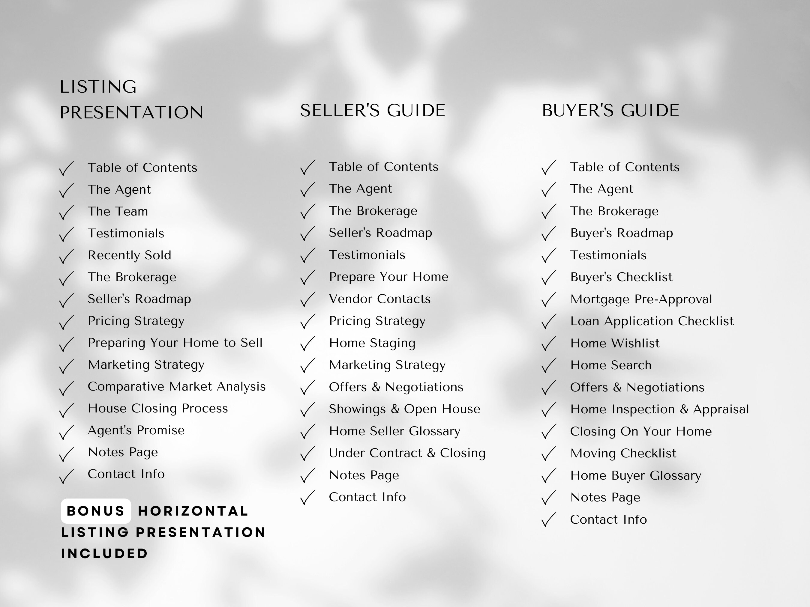 Buyer Seller Guide Pre Listing Presentation Bundle Real Estate ...