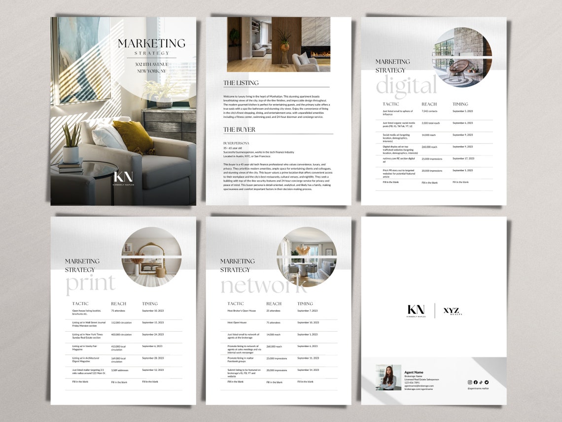 Marketing Plan for Real Estate Booklet Real Estate Marketing Plan Book ...