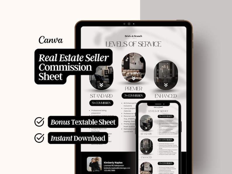 Real Estate Commission Sheet Seller Real Estate Flyer Template Custom ...