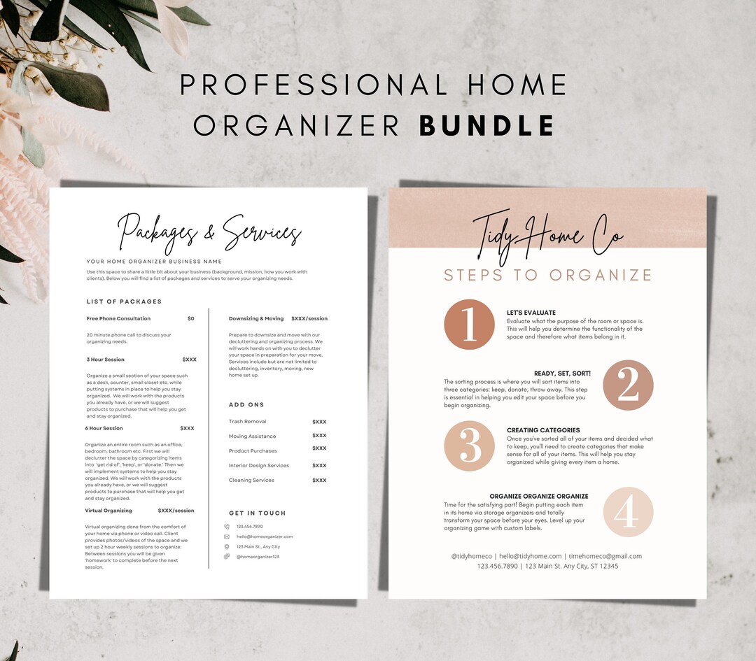 Professional Home Organizer Services & Packages and Steps to Organize ...
